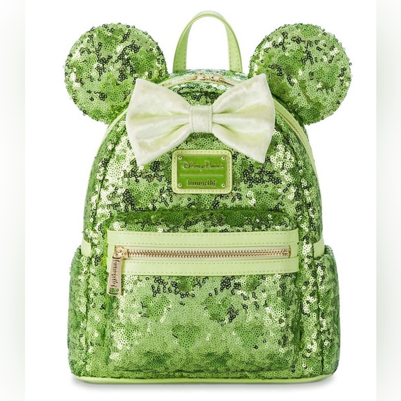Loungefly | Bags | Disney Parks Tinker Belle Green Sequin Hidden Mickey ...